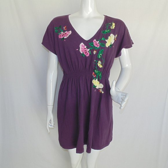 Johnny Was | Dresses | Jwla Tunicultra Mini X Purple Jersey Multicolor ...